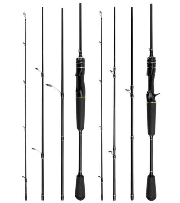 1.8M 2.1M Lure Rod Travel Fishing Rod 4 Section High Carbon Spinning ...