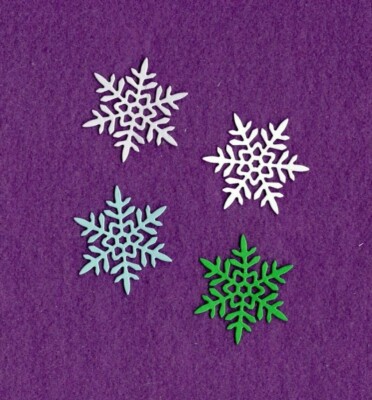 MERRY CHRISTMAS CIRCLE # 4 snowflake die cuts scrapbook cards | eBay