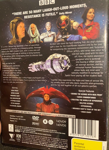 Hyperdrive Season 1 region 4 DVD (2 discs) BBC Nick Frost sci-fi comedy ...