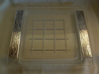 HAZORFIM ISRAEL CRYSTAL GLASS AND STERLING SILVER CHALLAH TRAY-- NEVER ...