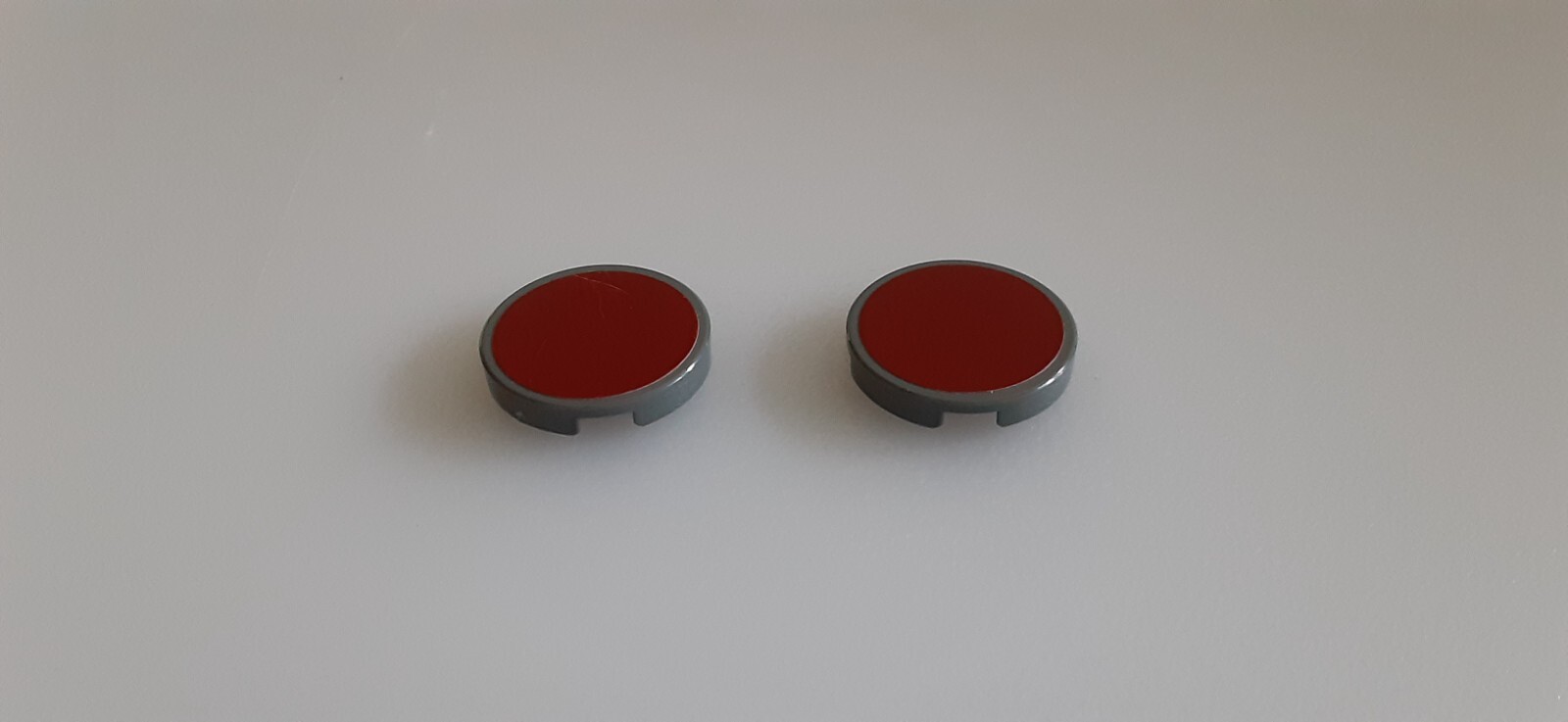 Lego-Tile, Round 2x2 Dark Red Circle (#4150pb163) - Dark Bluish Gray ...