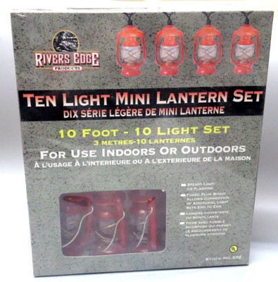 MIB Ten Light Mini Lanterns Lights string w/10 Lite-Unused-New MIB 10 ...