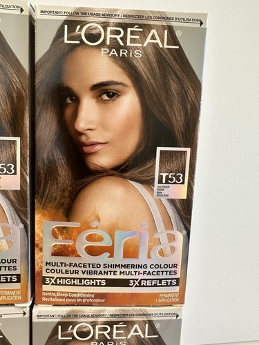 4x L'Oreal Paris Feria T53 Moonlit Tortoise Cool Medium Brown Hair ...