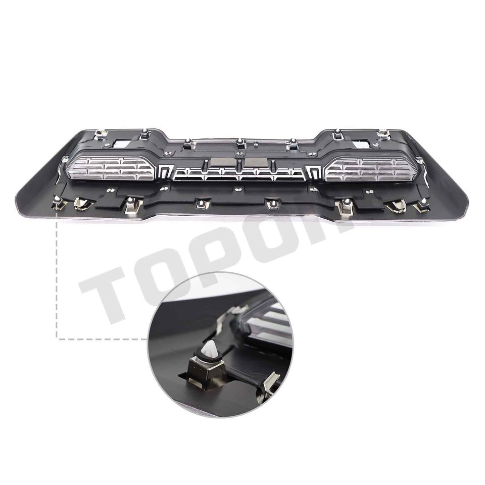 Front Hood Air Vent Chrome For 2020-2023 GMC Sierra 2500HD 3500HD 6.6L ...