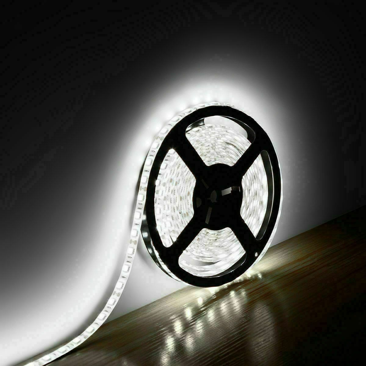12V 16.4FT COOL WHITE LED 5050 SMD FLEXIBLE WIRE STRIP LIGHT ROPE ...