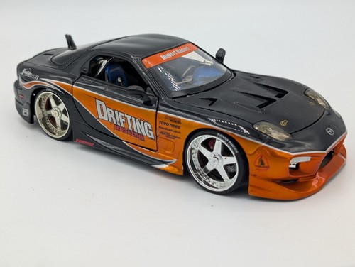 JADA 1/24 IMPORT RACER MAZDA RX-7 USED NICE BROKEN WING *READ ...