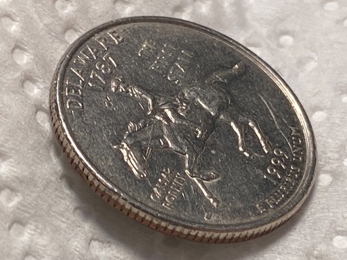 1999 P Delaware state Quarter spitting horse Error Coin BRILLIANT ...
