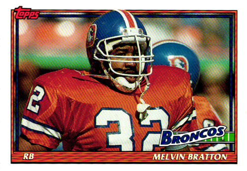 1991 Topps #555 Melvin Bratton Denver Broncos football card | eBay