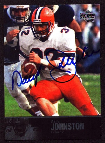 DARYL JOHNSTON 2011 Upper Deck College 8 AUTOGRAPH Signed AUTO Orange ...