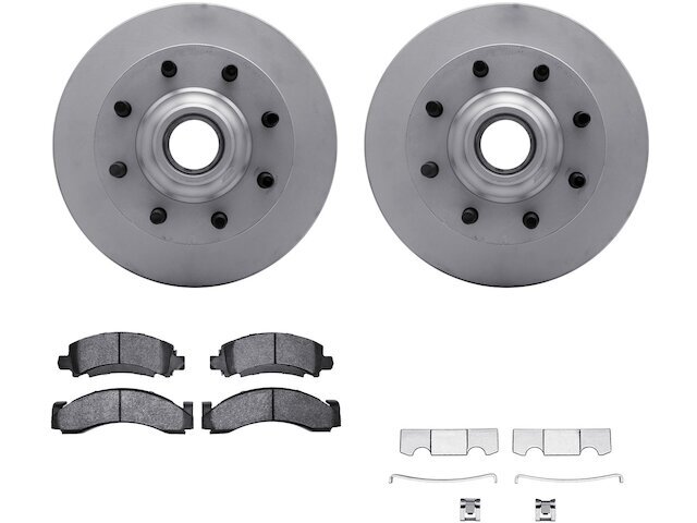 Front Brake Pad and Rotor Kit Dynamic Friction 98VZQR19 for Chevy P30 ...