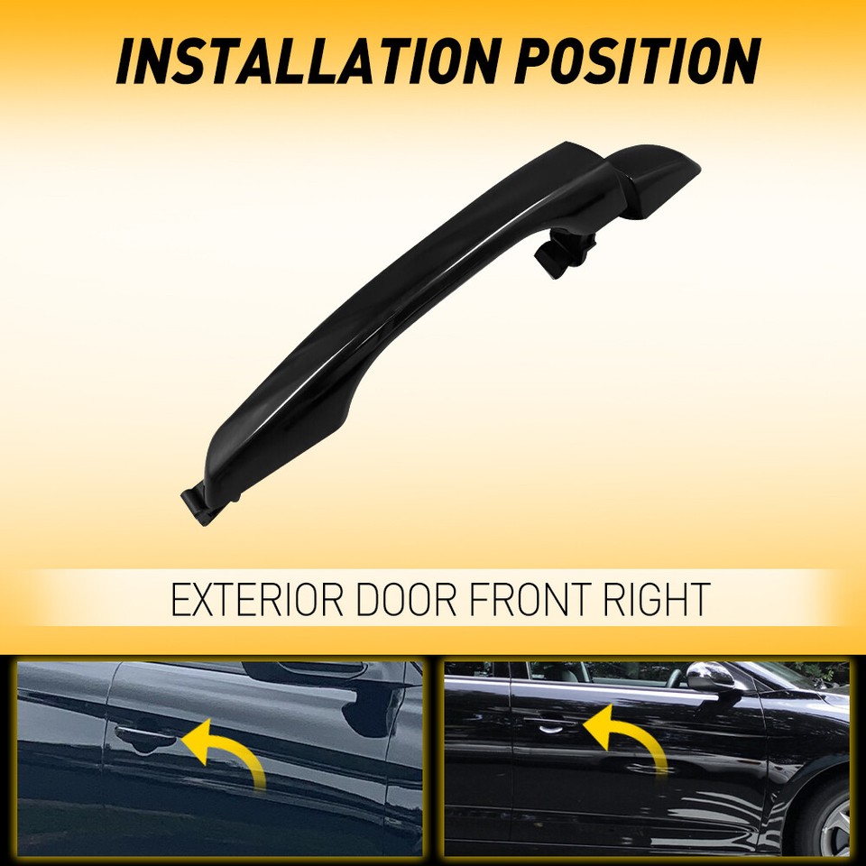 Black Outside Door Handle RH Front For Hyundai Elantra 2017-2020 82651 ...