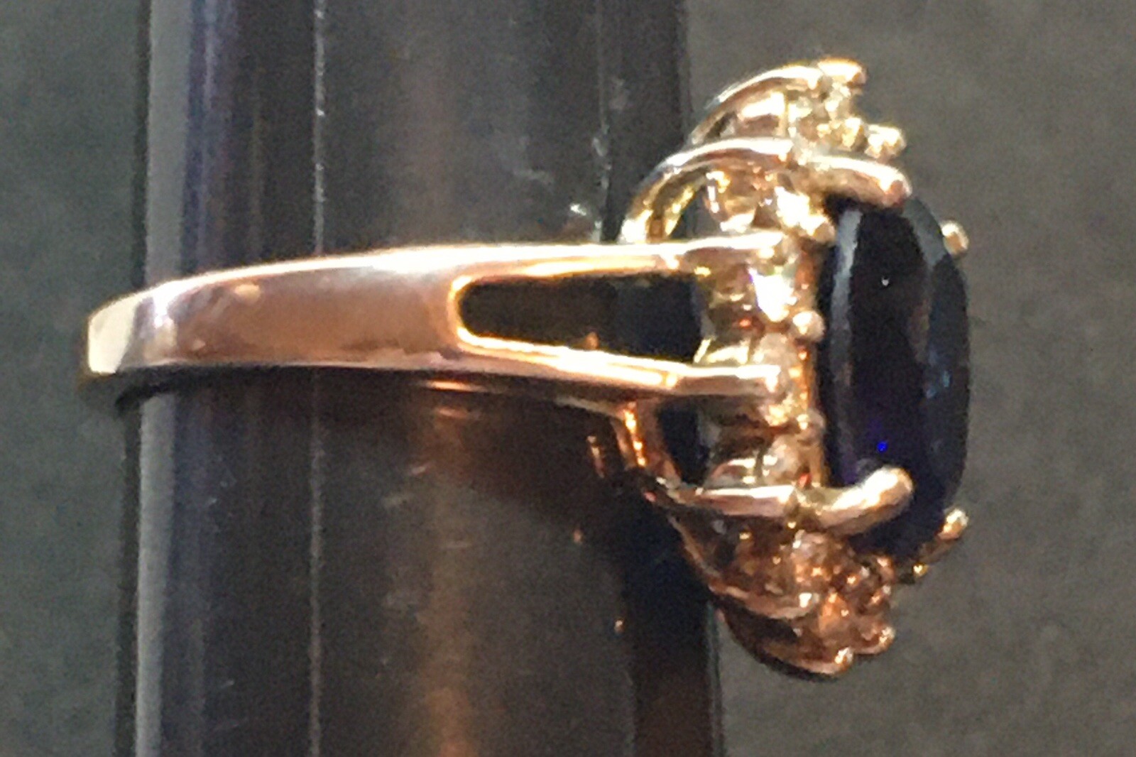 Sapphire & CZ signed JC 925 Sterling Silver Ring Size 7 for Libra | eBay