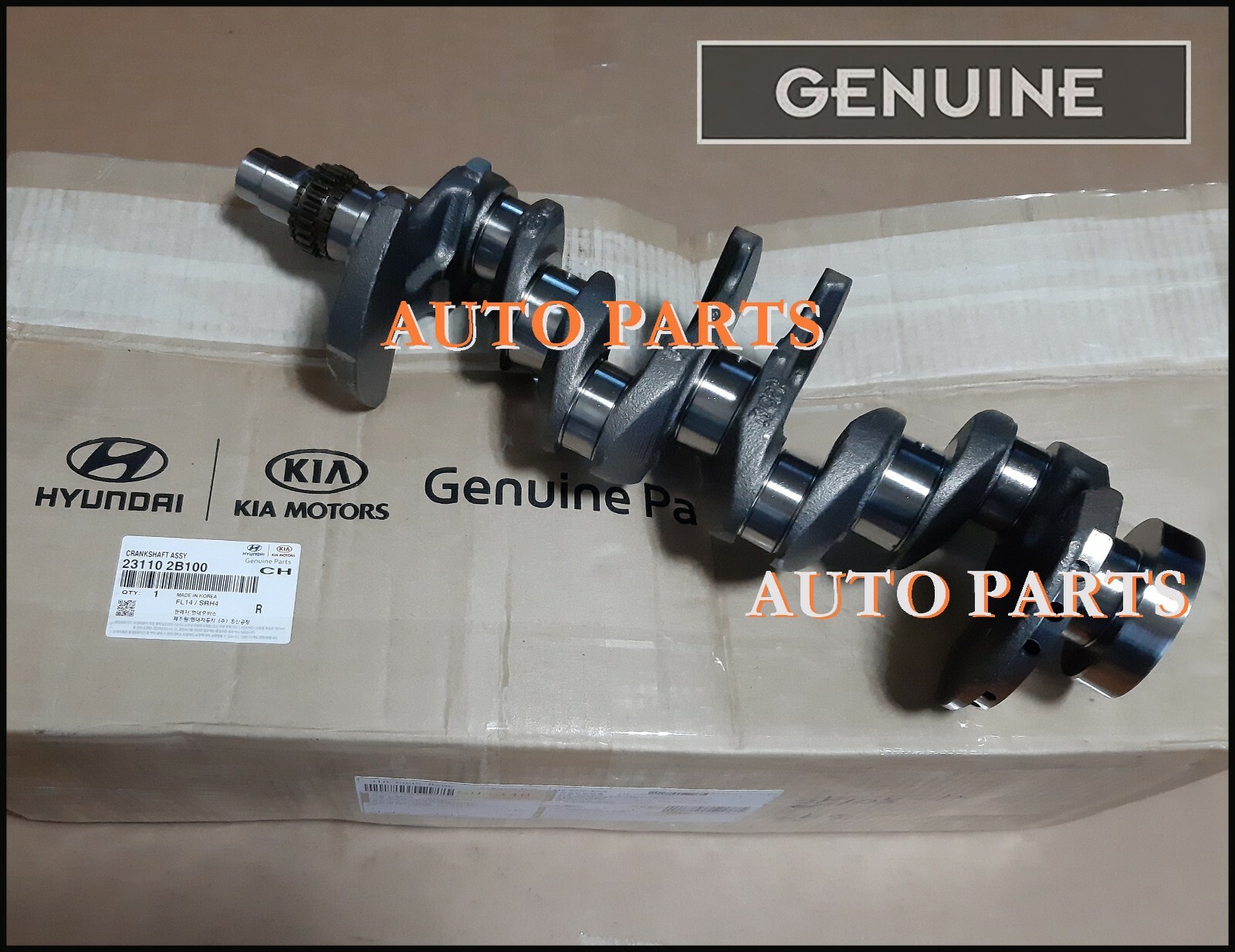 231102B100 Genuine CRANKSHAFT For Hyundai Accent, Veloster, Kia Rio ...