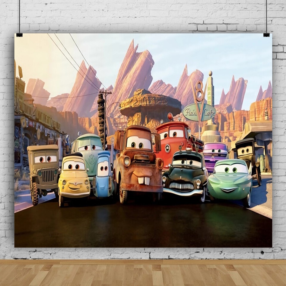 Cars Backdrop Happy Birthday Backdrop Cars Banner Cars Photo Background ...