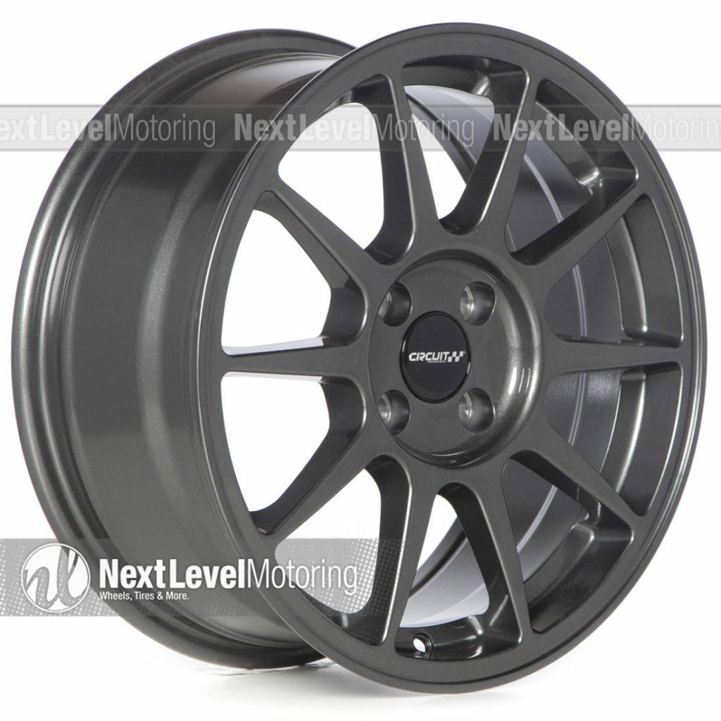 Circuit CP23 16x7 4x100 +35 Gloss Gun Metal Wheels Type R Style Fits ...