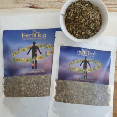 Anti-Inflammatory Tea Blend - 100g - HerbiTea - Organic Chaparral ...