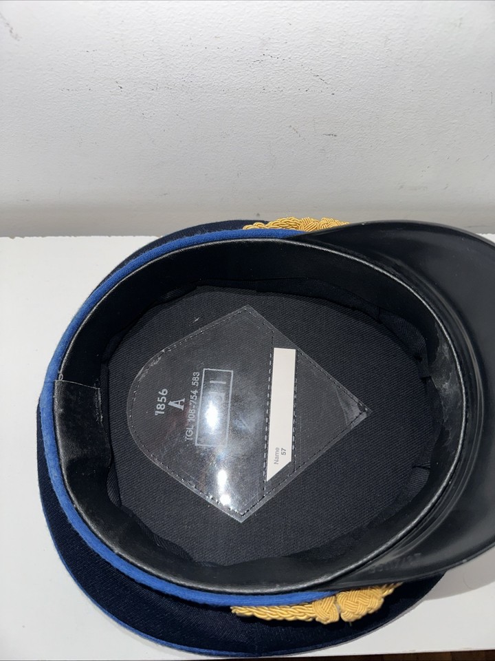 Vintage East Germany Mdi 1856 A Military Army Visor Hat Dark Blue ...