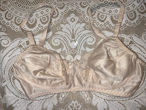 VTG CELEBRITY SMOOTH SATIN 3406 unlined SECOND SKIN NO WIRE training ...