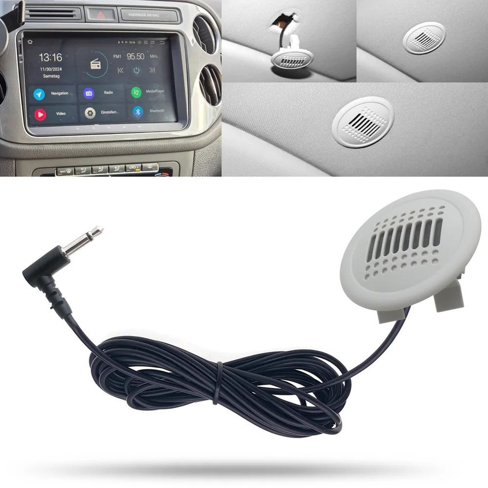 Universal Car Roof Dome Microphone 3.5mm Jack Stereo Wired External ...