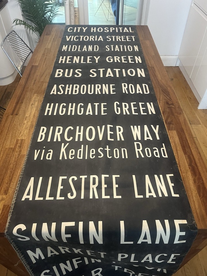 Clarence Road - Derby 207 1960s Bus Destination Blind 26” Gift | eBay UK