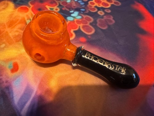 Phoenix Star Amber Orange Glass Spoon Pipe Glass Spoon with Built-In ...