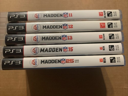 Lot Of 5 Madden PS3 Video Games, Madden NFL 11, 12, 13, ,15 & 25 | eBay