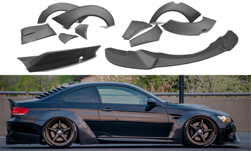 Wide Bodykit für BMW M3 e92 e93 M Paket Performance Widebodykit LB ...