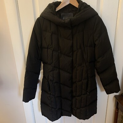 Weatherproof Quilted Hooded Jacket Dark Down Black Size S/CH, See ...