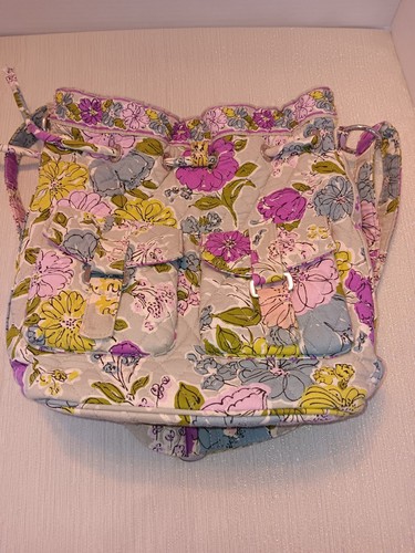 Vera Bradley Lavender Purple Daisy Quick Draw Shoulder Crossbody Bucket ...