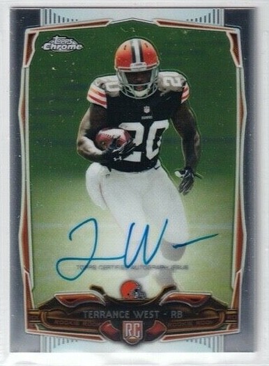TERRANCE WEST 2014 Topps Chrome Autograph AUTO ROOKIE RC #202 Cleveland ...