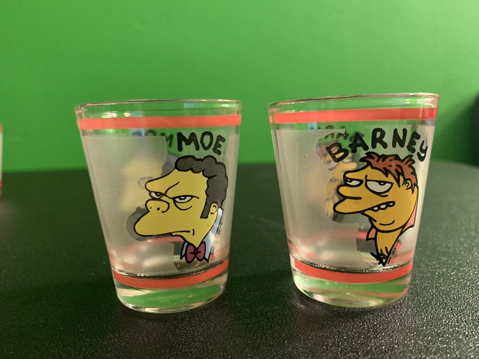 Rare Vintage 1997 Simpsons Barney & Moe Shot Glasses | eBay