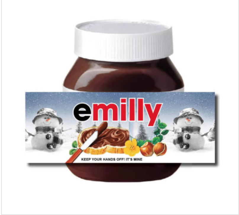 Nutella Jar Label