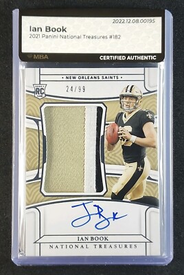 2021 Panini National Treasures Ian Book /99 Rookie Patch Autograph ...