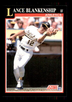 1991 Baseball Score Lance Blankenship Oakland Athletics #303 | eBay