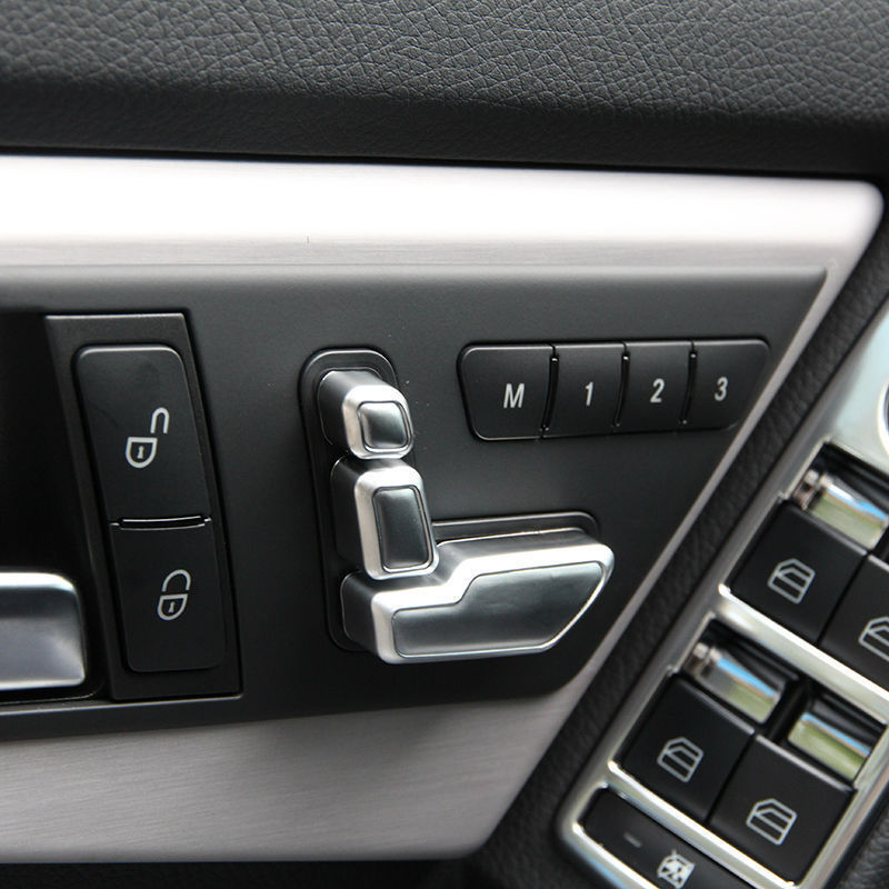 Silver Door seat Adjust Button switch Cover Trim for Mercedes Benz E ...