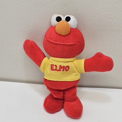 ELMO w/Yellow Shirt Tyco 1998 Plush 8-9" Bean Bag Pal Plush VTG Sesame ...