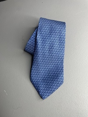 Salvatore Ferragamo Mens Luxury Neck Tie Silk Whale Print AOP Blue ...