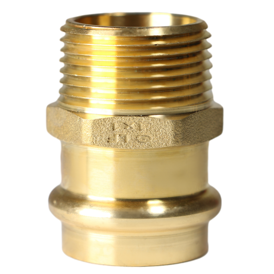 1 Pack XFITTING 1" Propress Male Adapter, Lead Free Brass, 1" Press Fit ...