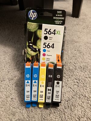 HP 564 Combo Pack Two 564 Cyans One 564 Yellow One 564 Black One 564 XL ...