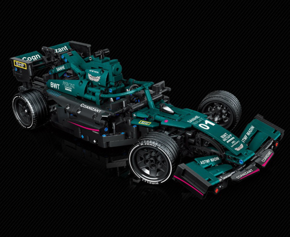 Technical Formula 1 Aston Martin F1 Alonso 1089pcs Building Blocks Set ...