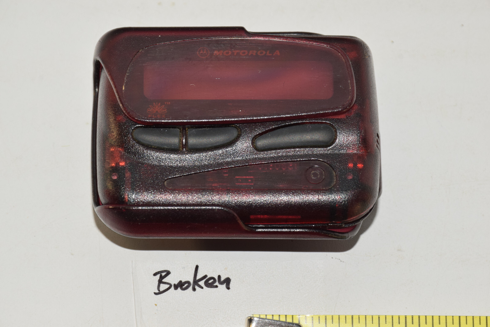 Motorola Express Xtra FLX 929.9875 MHz Frequency Red Clear Flex Pager ...