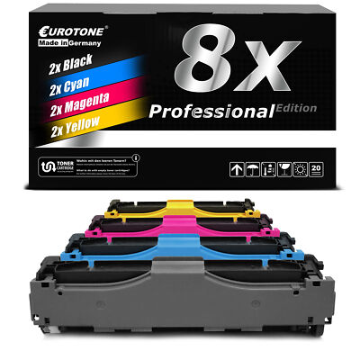 8x Eurotone PRO Toner für HP Color LaserJet Pro MFP M-477-fnw MFP M-377 ...