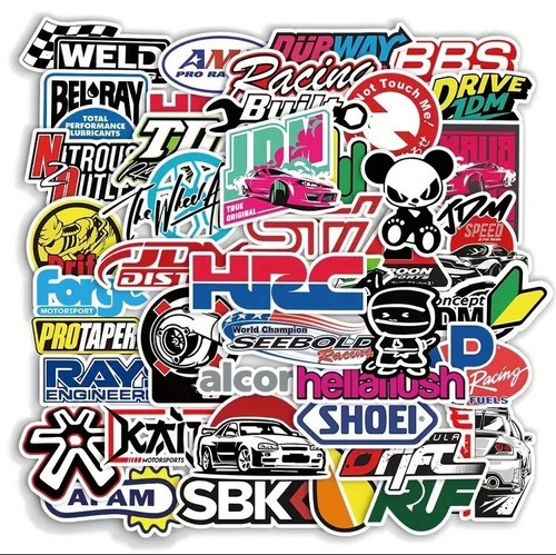 25 x Random JDM Car Brand Stickers Set Pack Racing Vinyl Decal Drift ...
