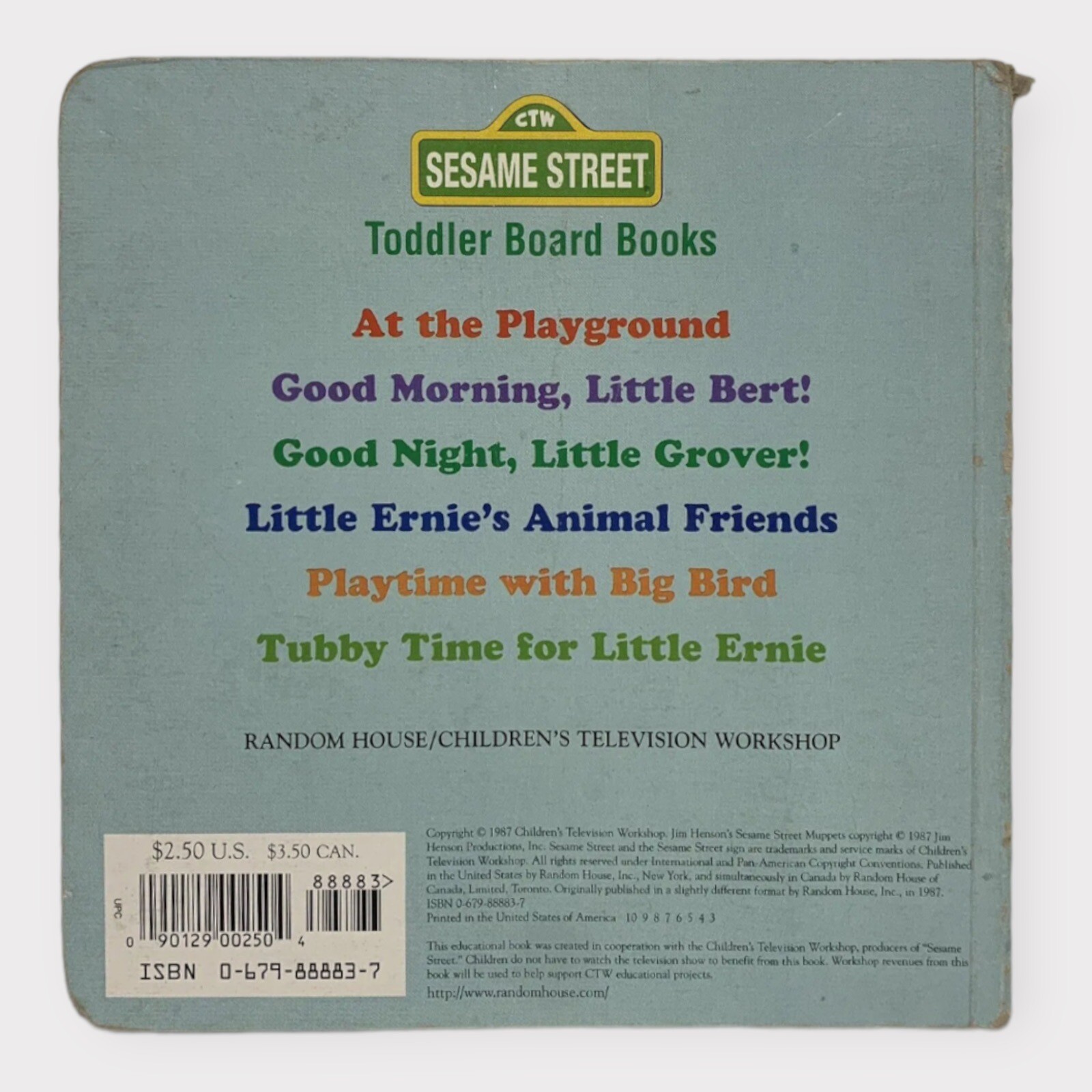 Tubby Time for Little Ernie (Sesame Street) - 1987 Hardcover Vintage ...