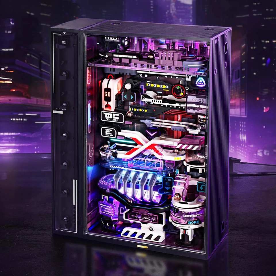 ROKR Parallel World 3D Puzzle Model Kits Marble Run DIY Building Toys ...