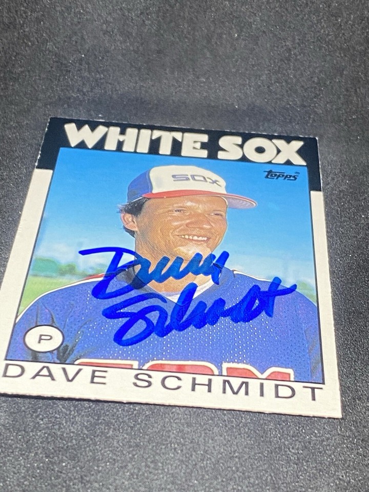 Dave Schmidt 1986 Topps Traded #99T Chicago White Sox Autographed ...