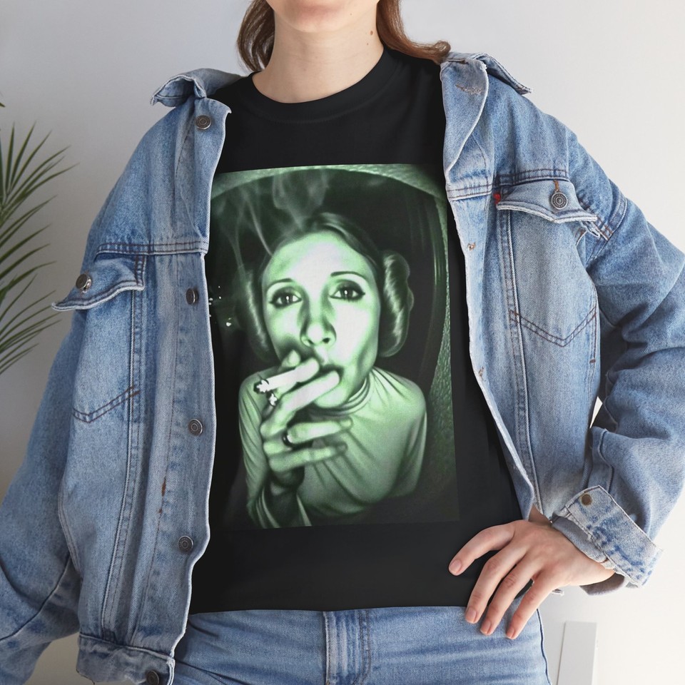 Princess Leia Star wars Smoking Doorbell Funny Shirt Cotton Unisex | eBay