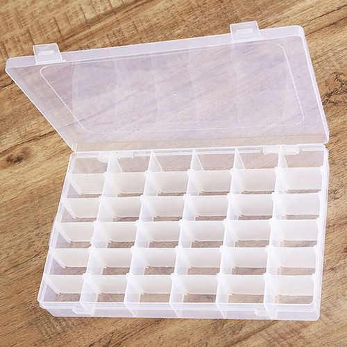 36 Grids Plastic Container Box Practical Adjustable Compartment Storage ...