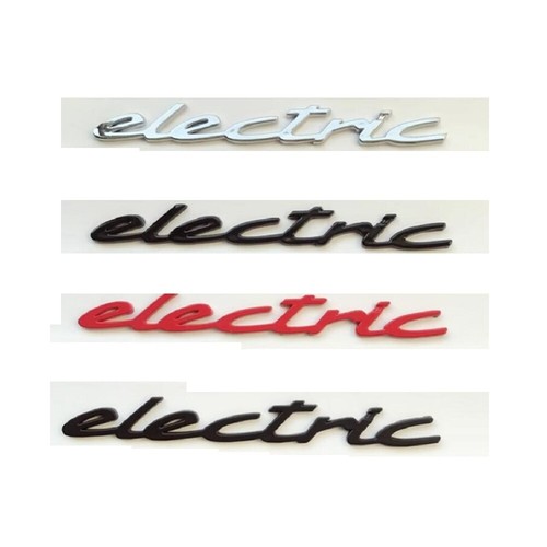 Chrome Black Red Trunk Fender Letters electric Emblem Symbols | eBay