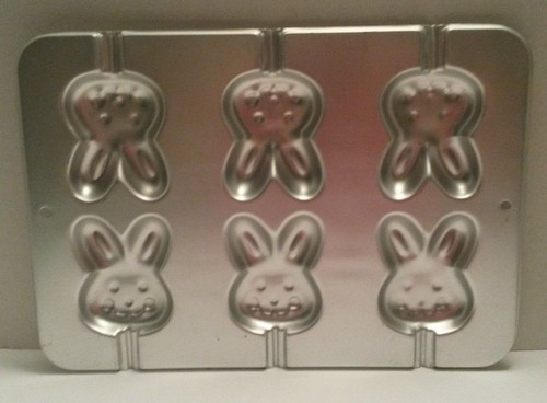 1996 Wilton Bunny Shaped Cake Pops Mold Pan 6 pop molds | eBay
